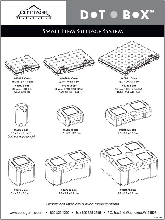 Cottage Mills | Orqanization | Dot·Box - Medium Set